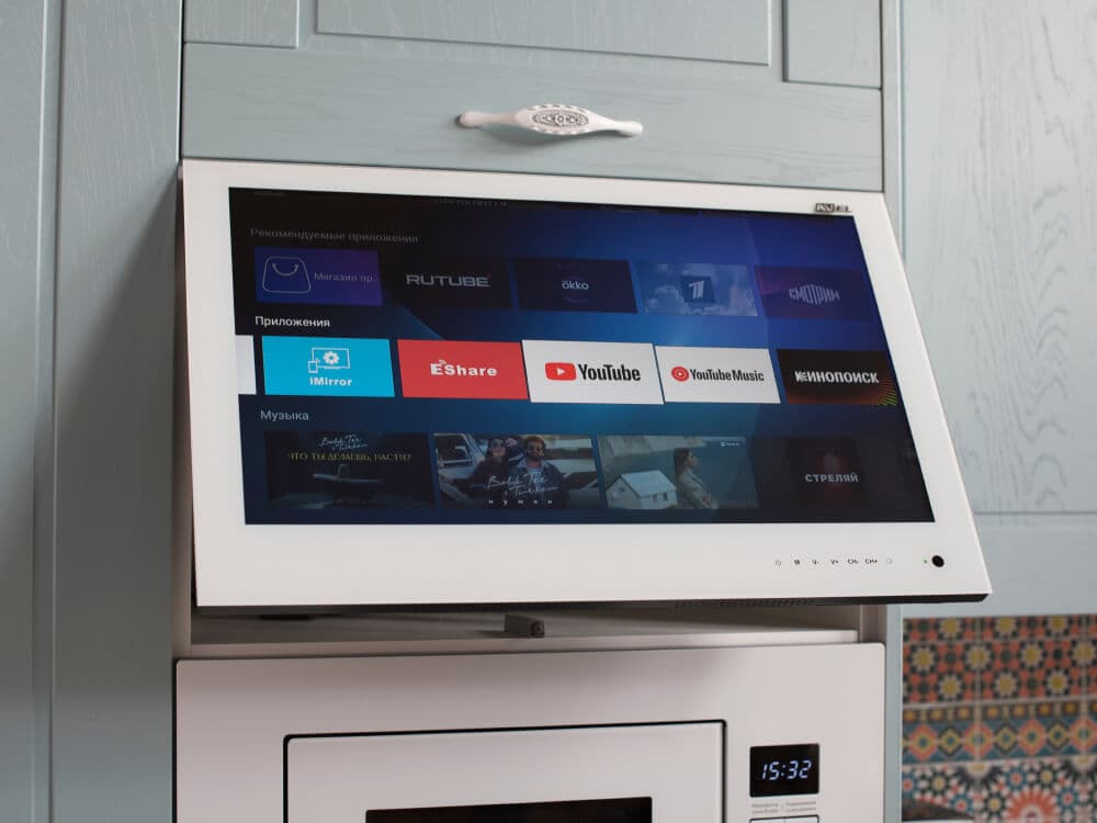 Встраиваемый Smart телевизор для кухни AVS240WSWF (AVS240WS White ...